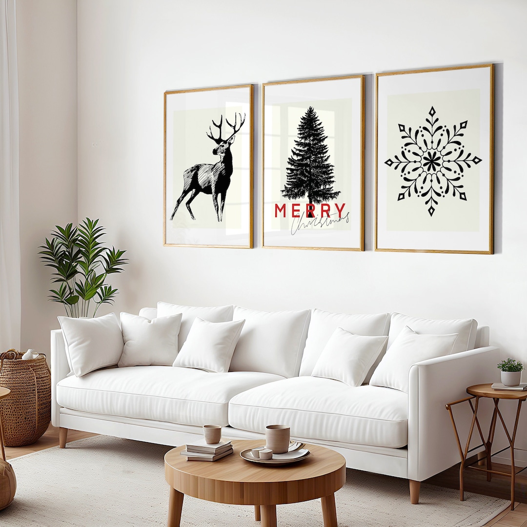 Christmas Wall Art Set: Funny Holiday Poster Print (digital Download ...