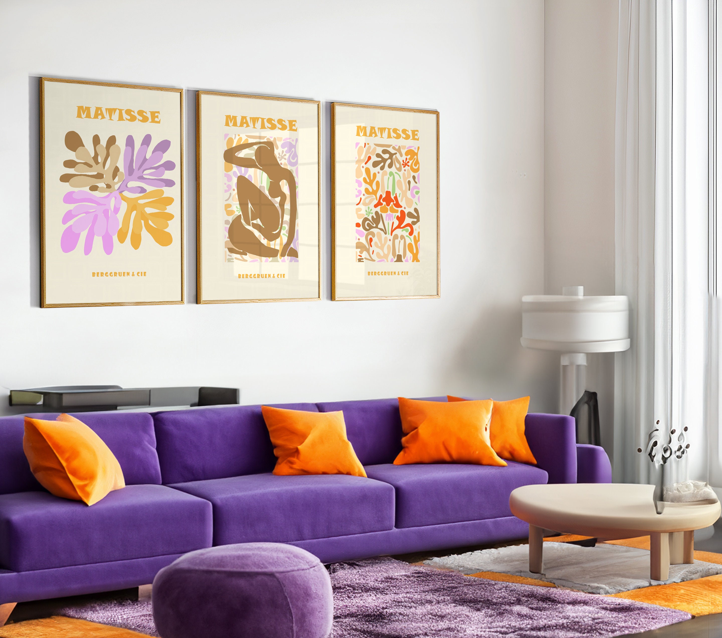 Henri Matisse Set of 3, Henri Matisse Print, Henri Matisse Rainbow Wall Set, Matisse Gallery ...