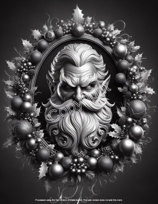 3D EVIL Santa Claus Laser Cut File for Engraving Laser-ready for ...