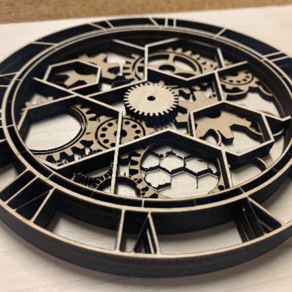 Steampunk Clock Laser File - Etsy