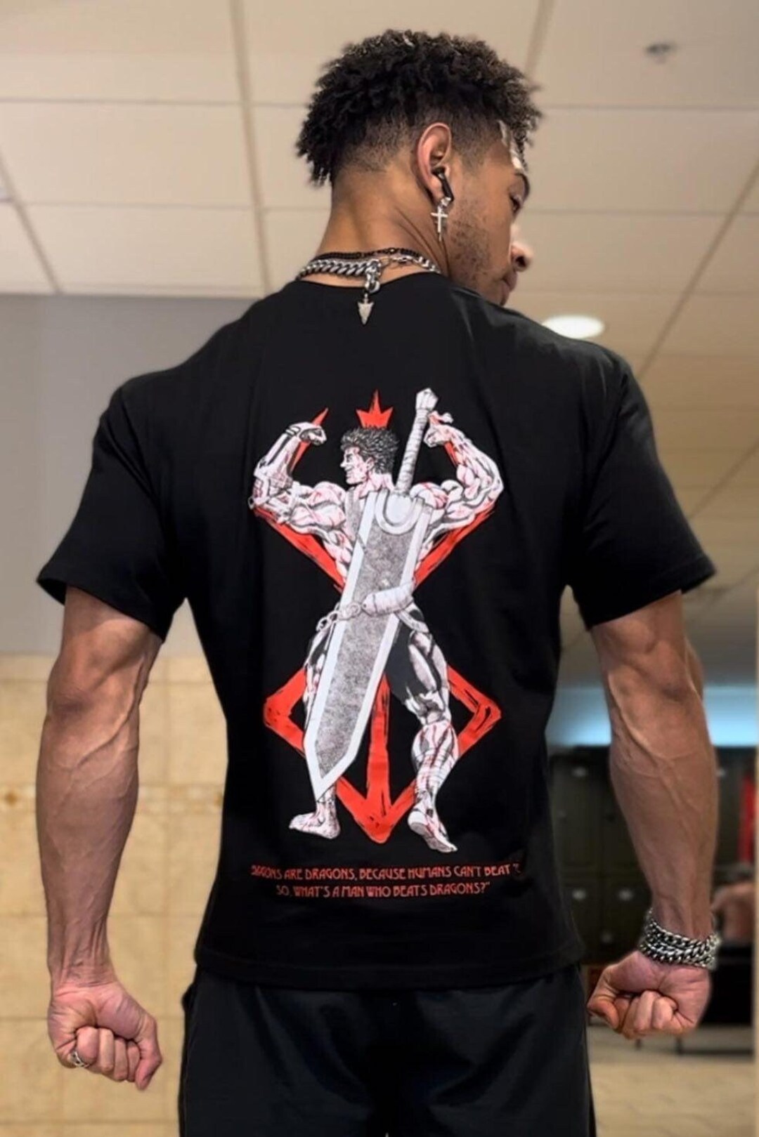Berserk Bloodlust Pump Cover Gym Tee, Guts Workout Anime Shirt ...