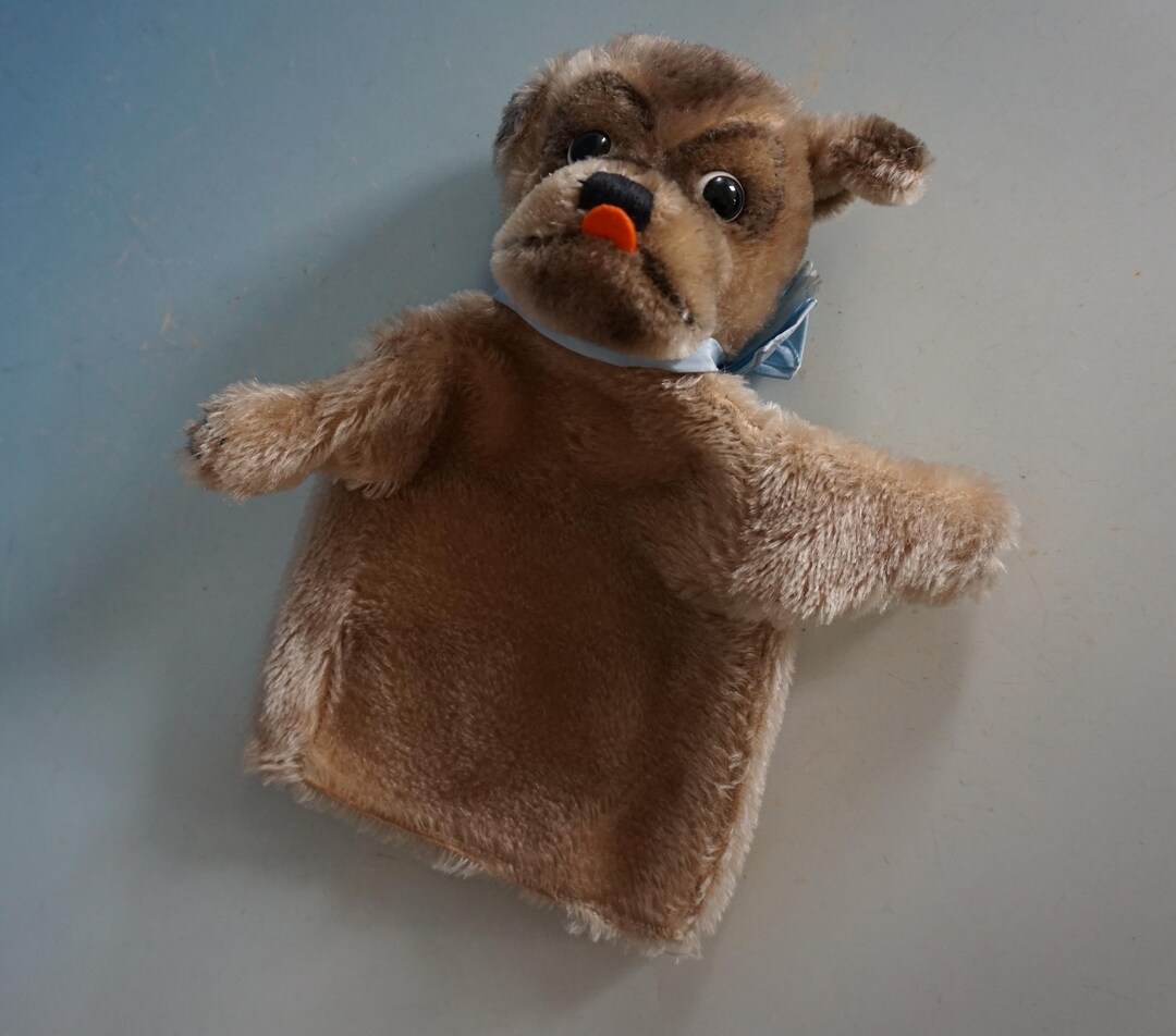 Vintage Steiff Hand Puppet Dog Pug Hand Puppet (0325-034) - Etsy