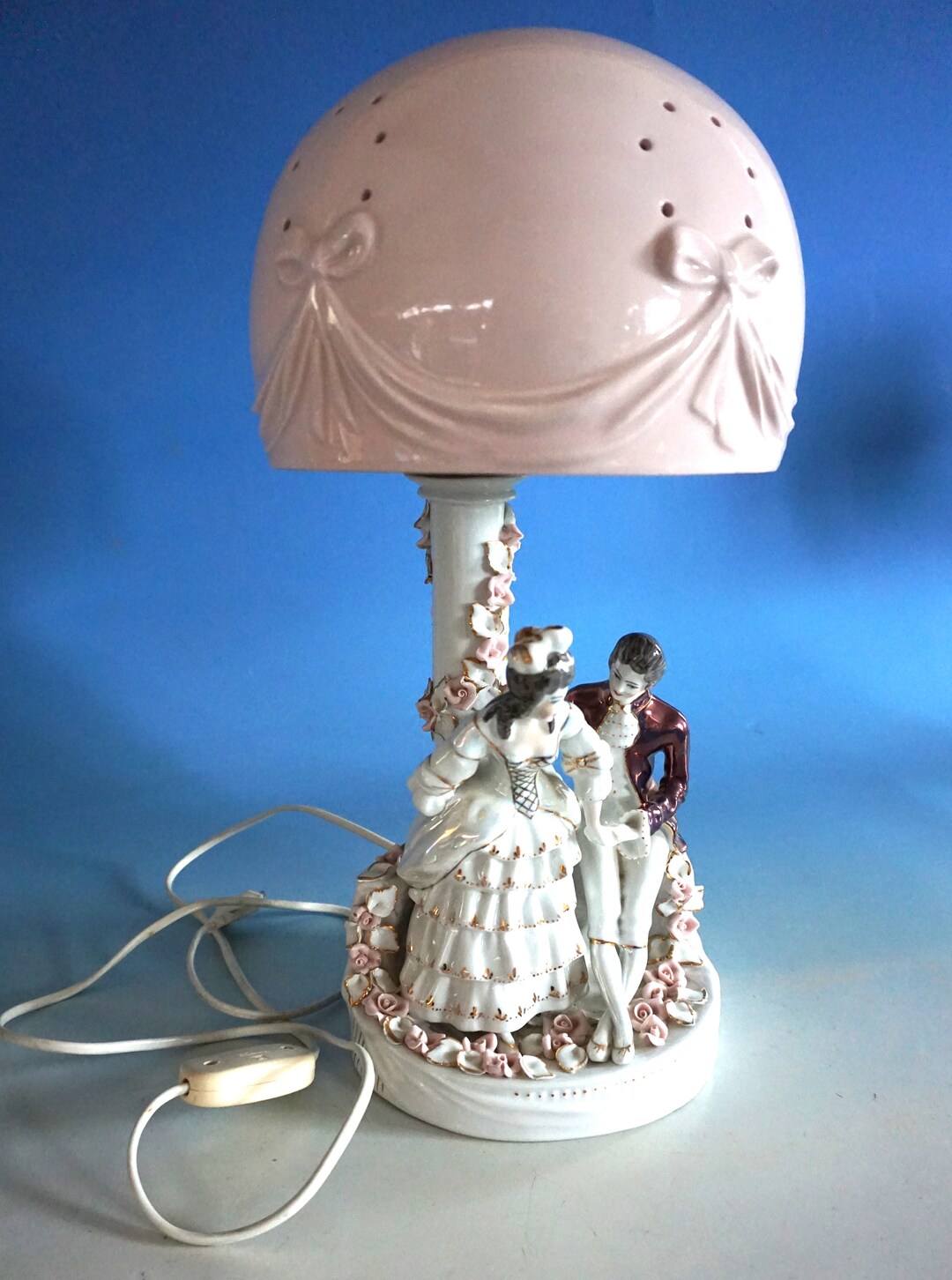Vintage Lamp Table Lamp Table Lamp Light Table Lamp Porcelain Galante ...