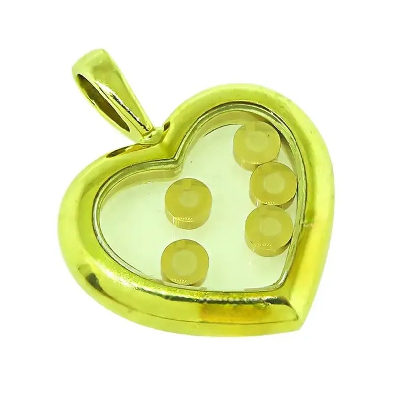 Round Cut Floating Diamond Pendant / Happy Diamonds Heart Pendant ...