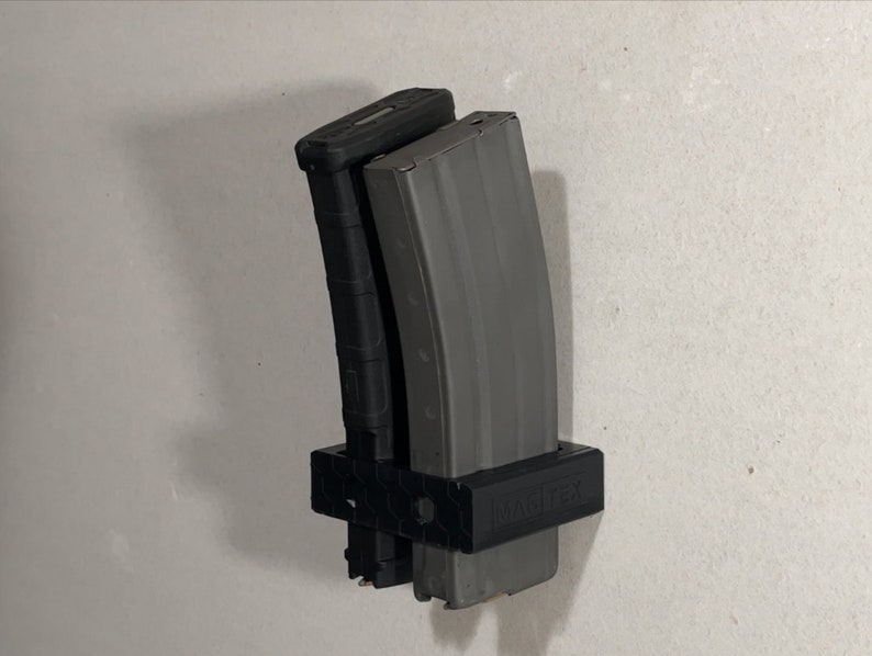 Universal AR-15 Mag Holder (2 Mags) | Modular Rack Storage Organizer ...