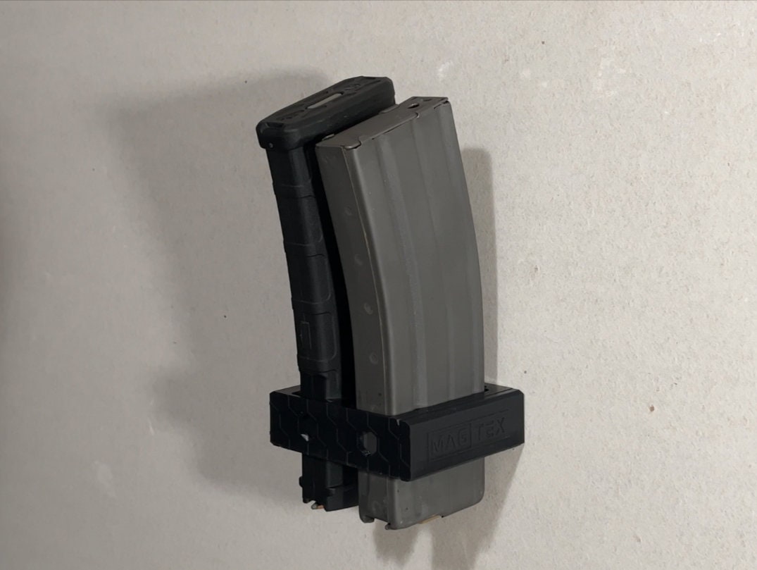 Universal AR-15 Mag Holder (2 Mags) | Modular Rack Storage Organizer ...