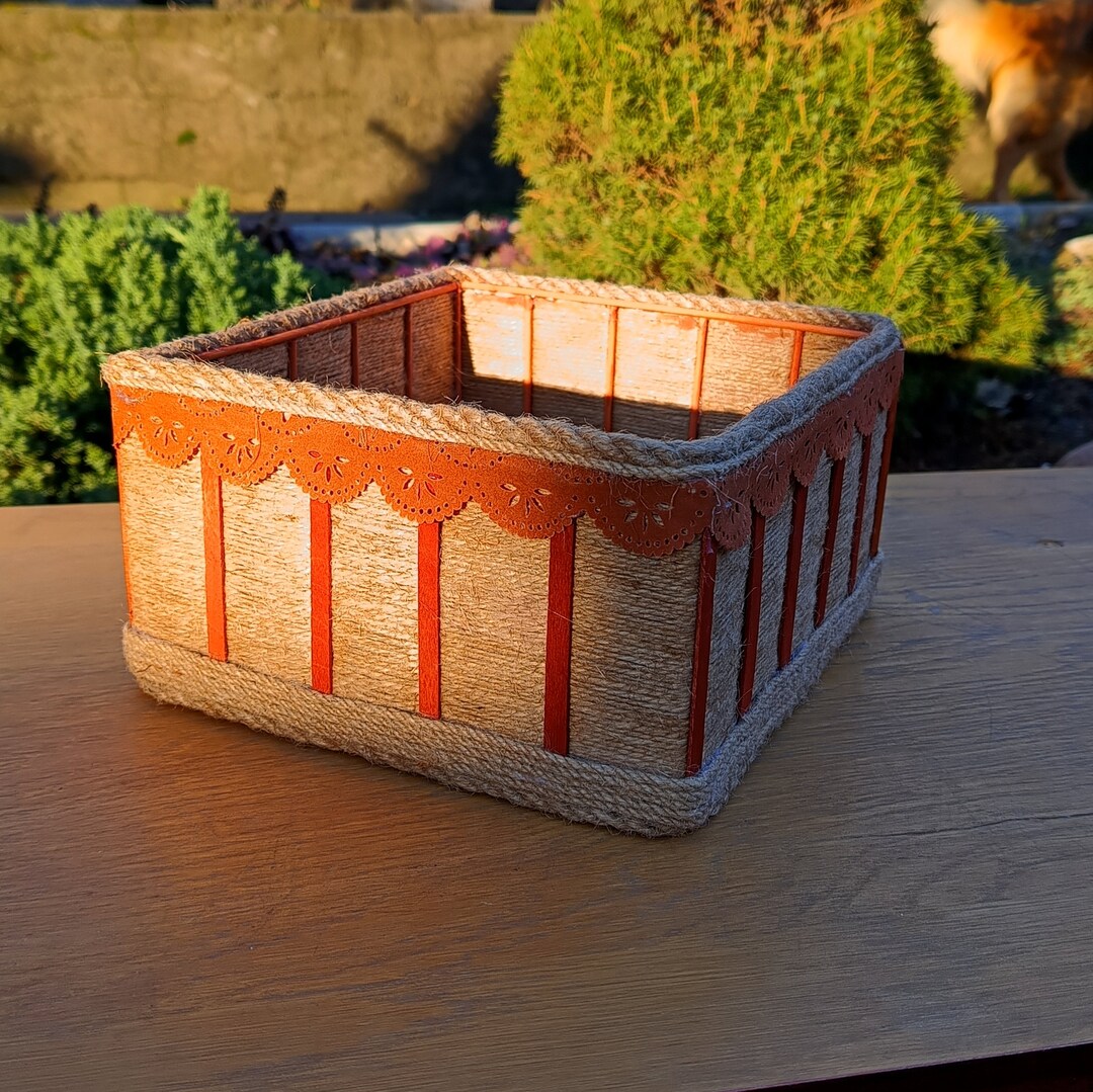 Handmade Home Basket, Jute Rope Box - Etsy