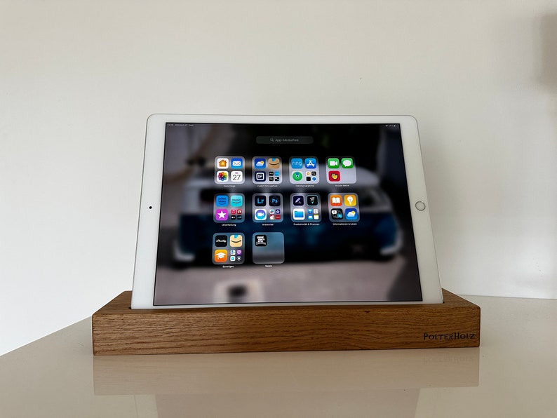 IPad Holder Made of Solid Oak Wood - Etsy
