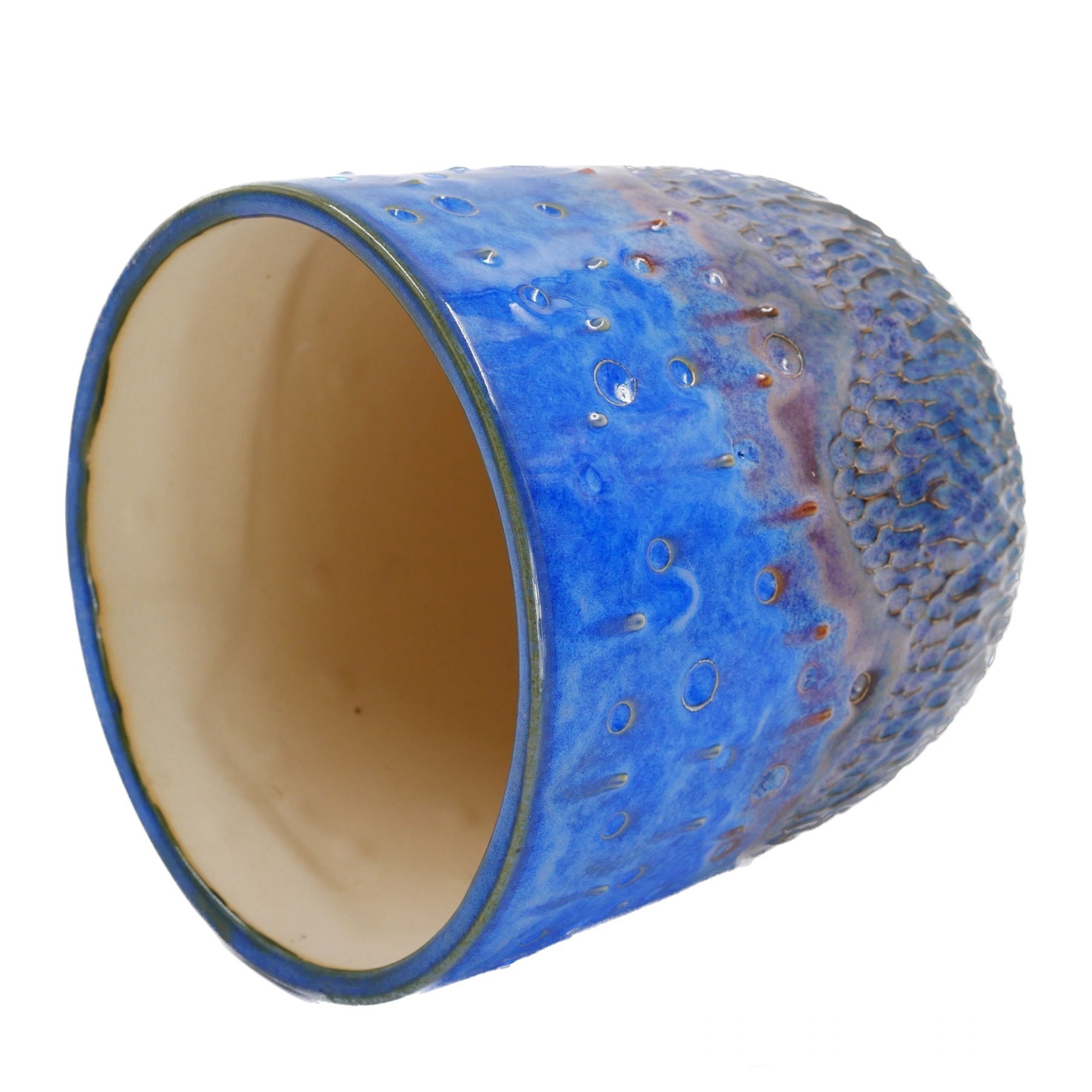 Sook Ceramix Blue Starry Sky Ceramic Planter and Plant Pot 6 Inches X 6 ...