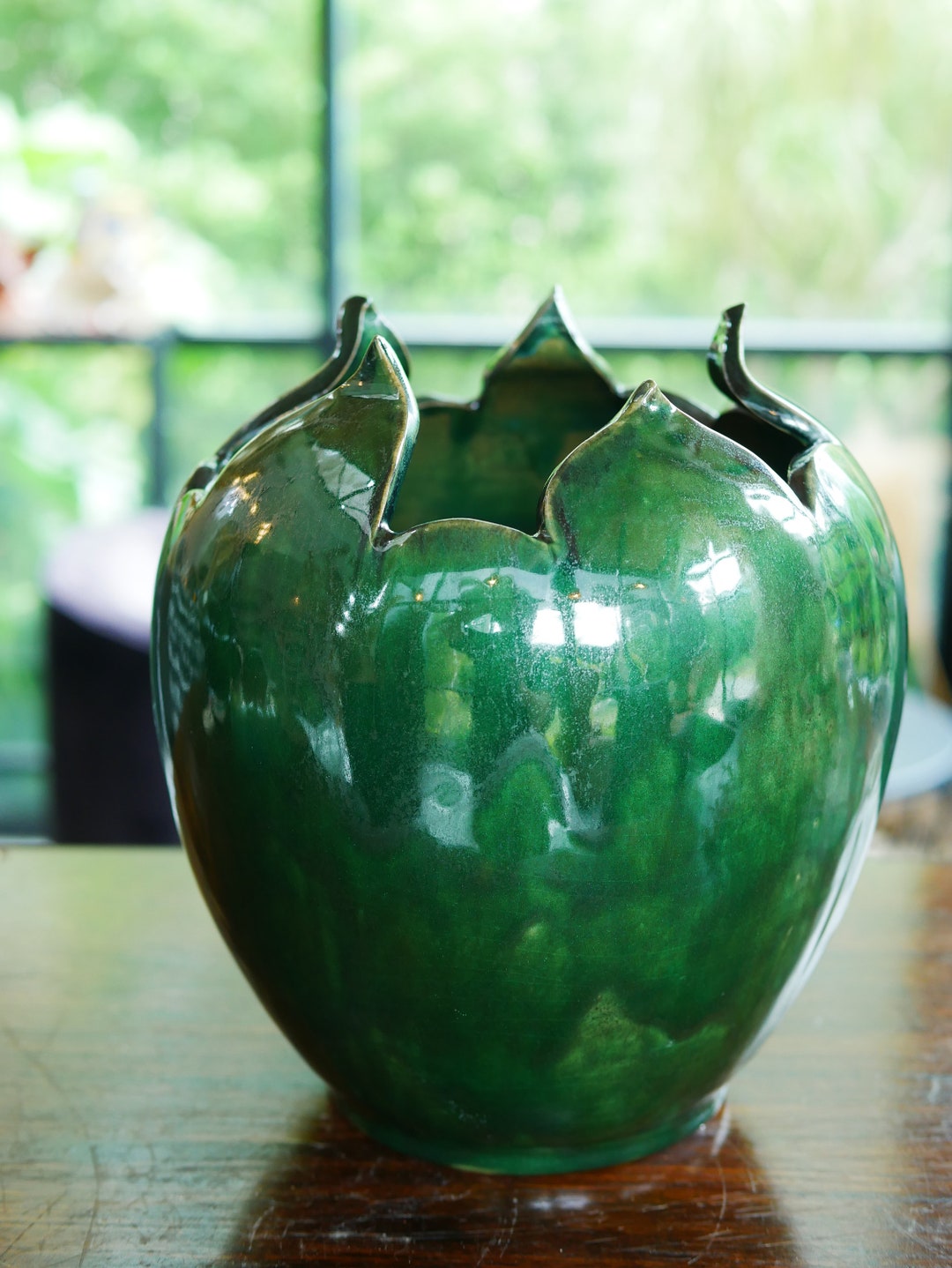 Glitter Green Ceramic Moon Jar Modern Ceramic Vase Ceramic - Etsy