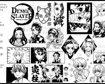 Demon Slayer Svg Bundle - Anime Character Png - Kimetsu No Yaiba Dxf ...