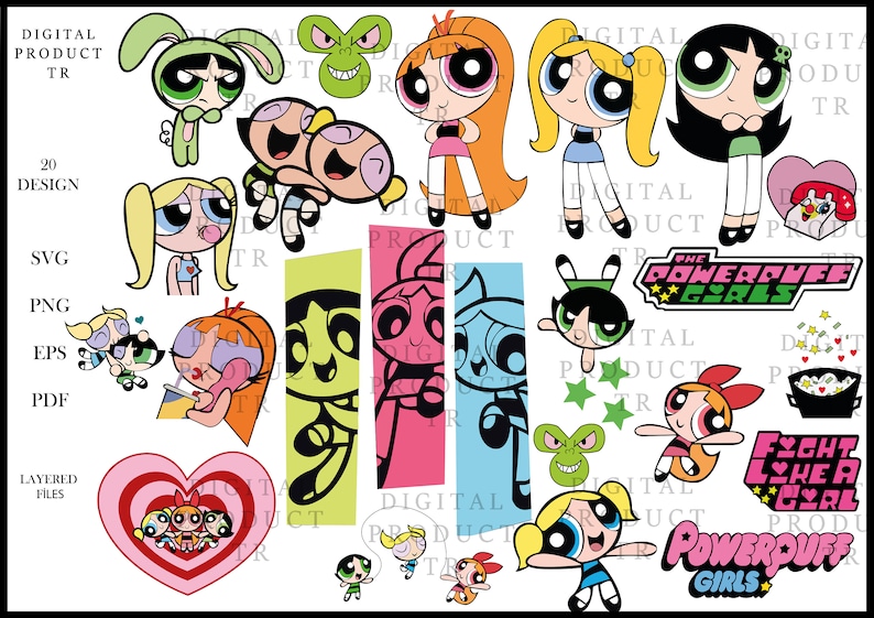 Powerpuff Girls Svg Bundle - Etsy