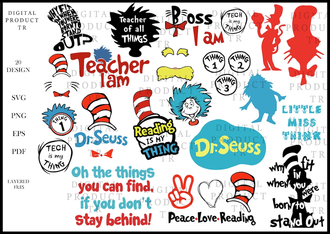 Dr. Seuss Svg Bundle - Etsy