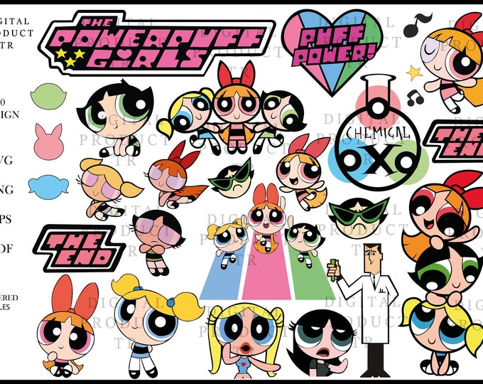 Powerpuff Girls Svg Bundle Cartoon Network Svg Trace
