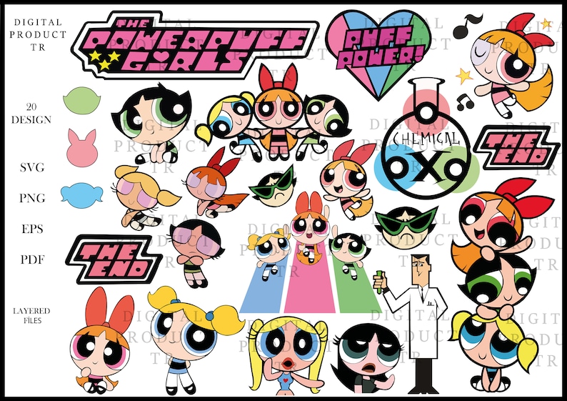 Powerpuff Girls Svg Bundle Etsy
