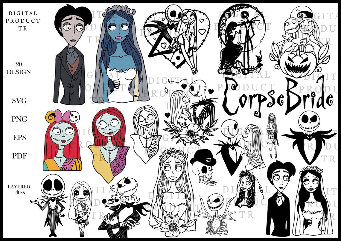 Corpse Bride Svg Bundle - Etsy