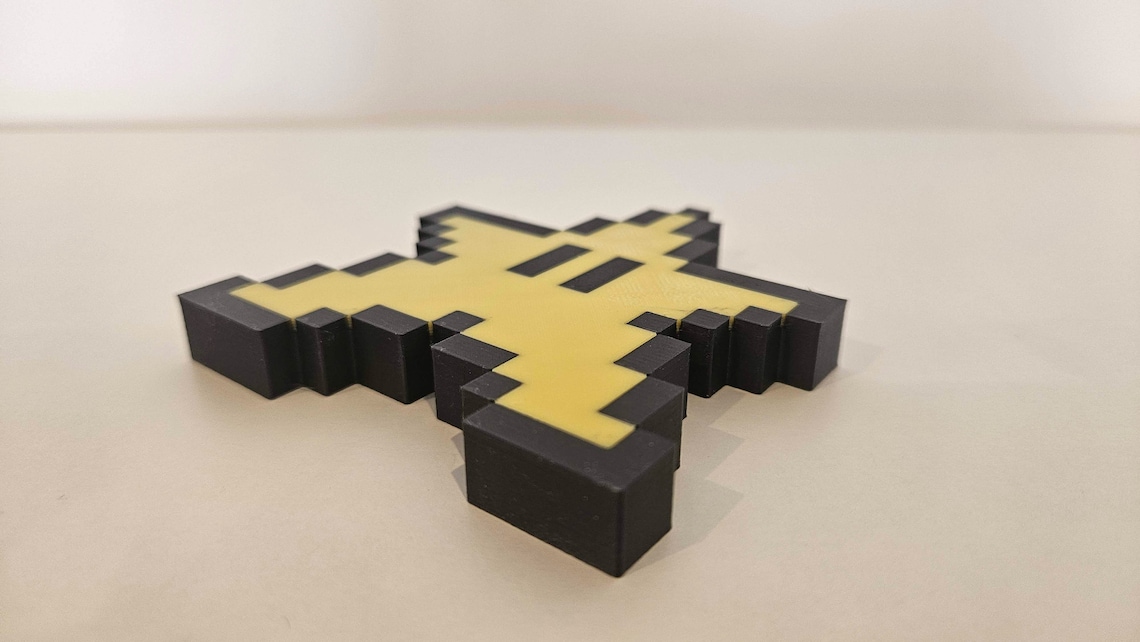 Super Star Super Mario 8-bit Pixel Art 3D Printed Home Decor Retro ...