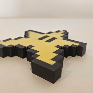 Super Star Super Mario 8-bit Pixel Art 3D Printed Home Decor Retro ...