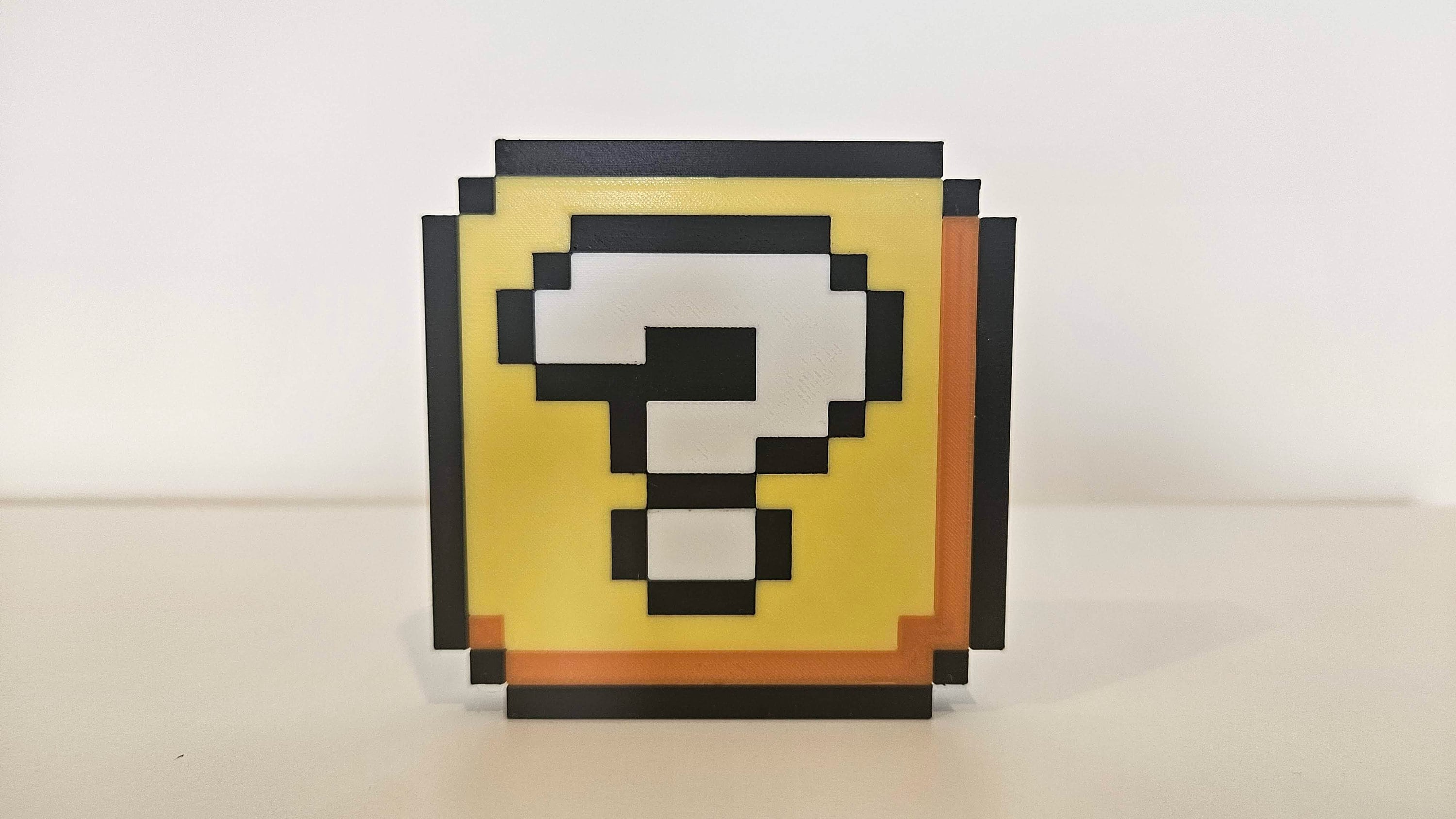 Question Block Super Mario 8-bit Pixel Art 3D Printed Home Decor Retro ...