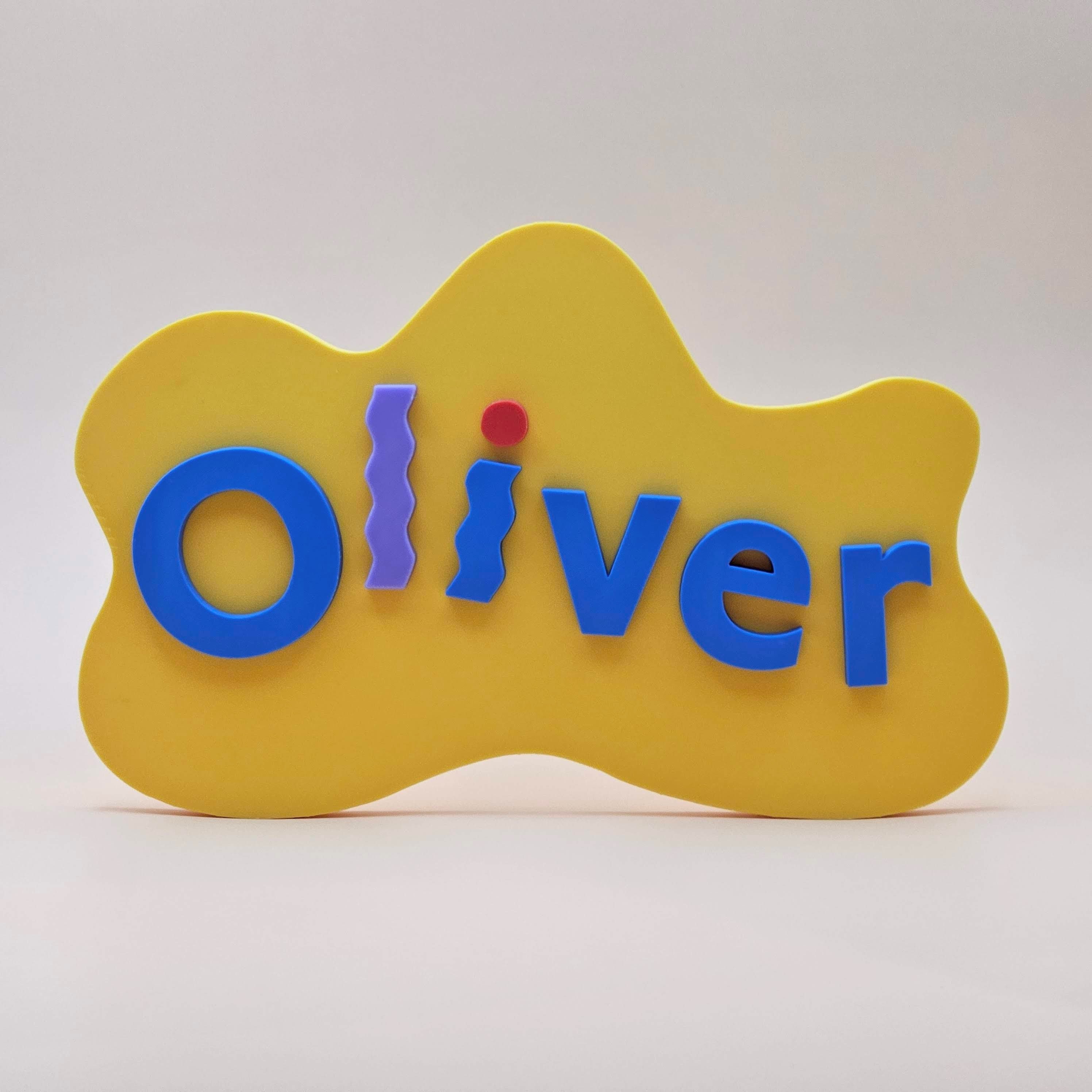 Personalised Wiggles Style Name Sign, Custom Name Plate, Bedroom Decor ...