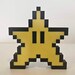 Super Star Super Mario 8-bit Pixel Art 3D Printed Home Decor Retro ...