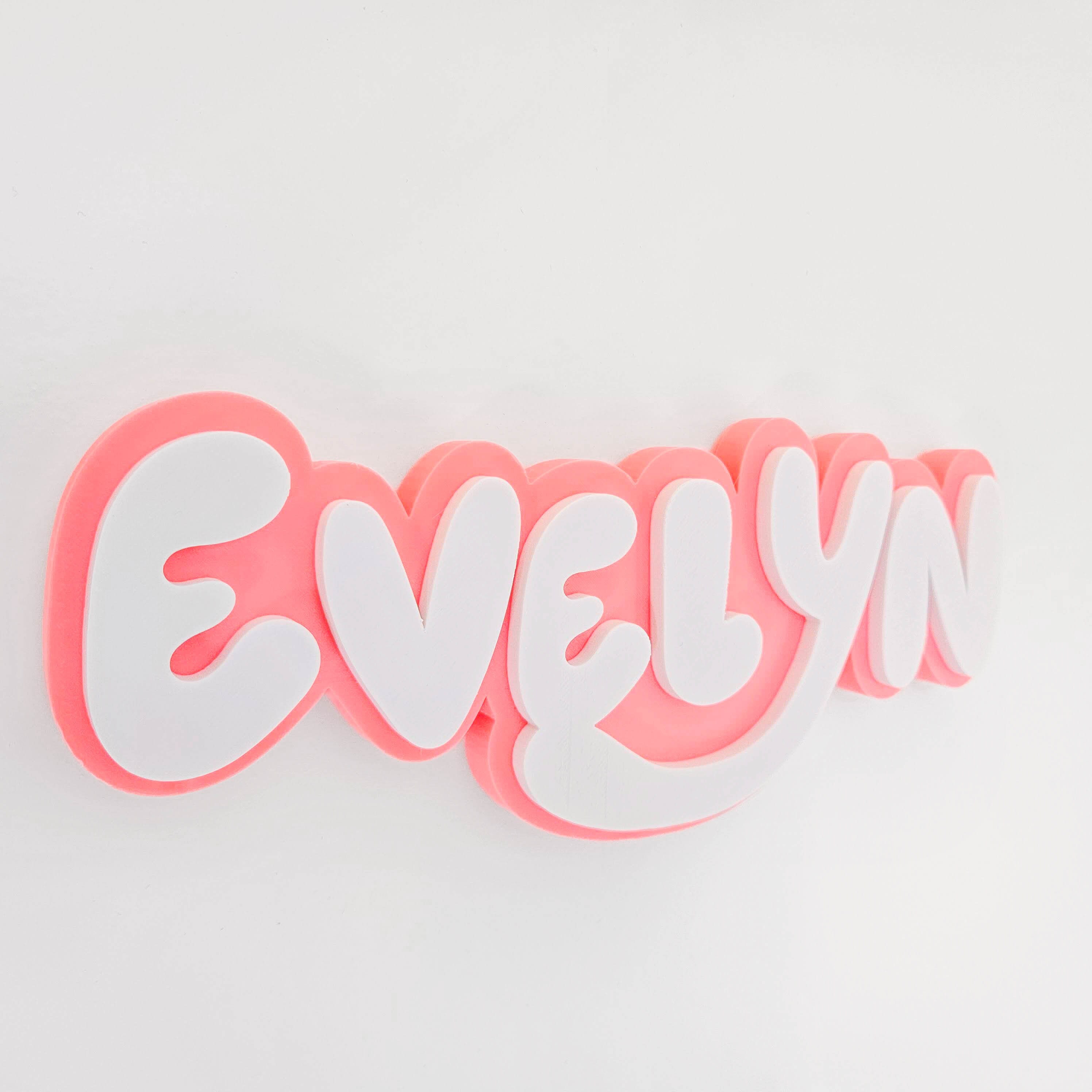 Personalised Bluey Style Name Sign, Custom Name Plate, Bedroom Decor - Etsy