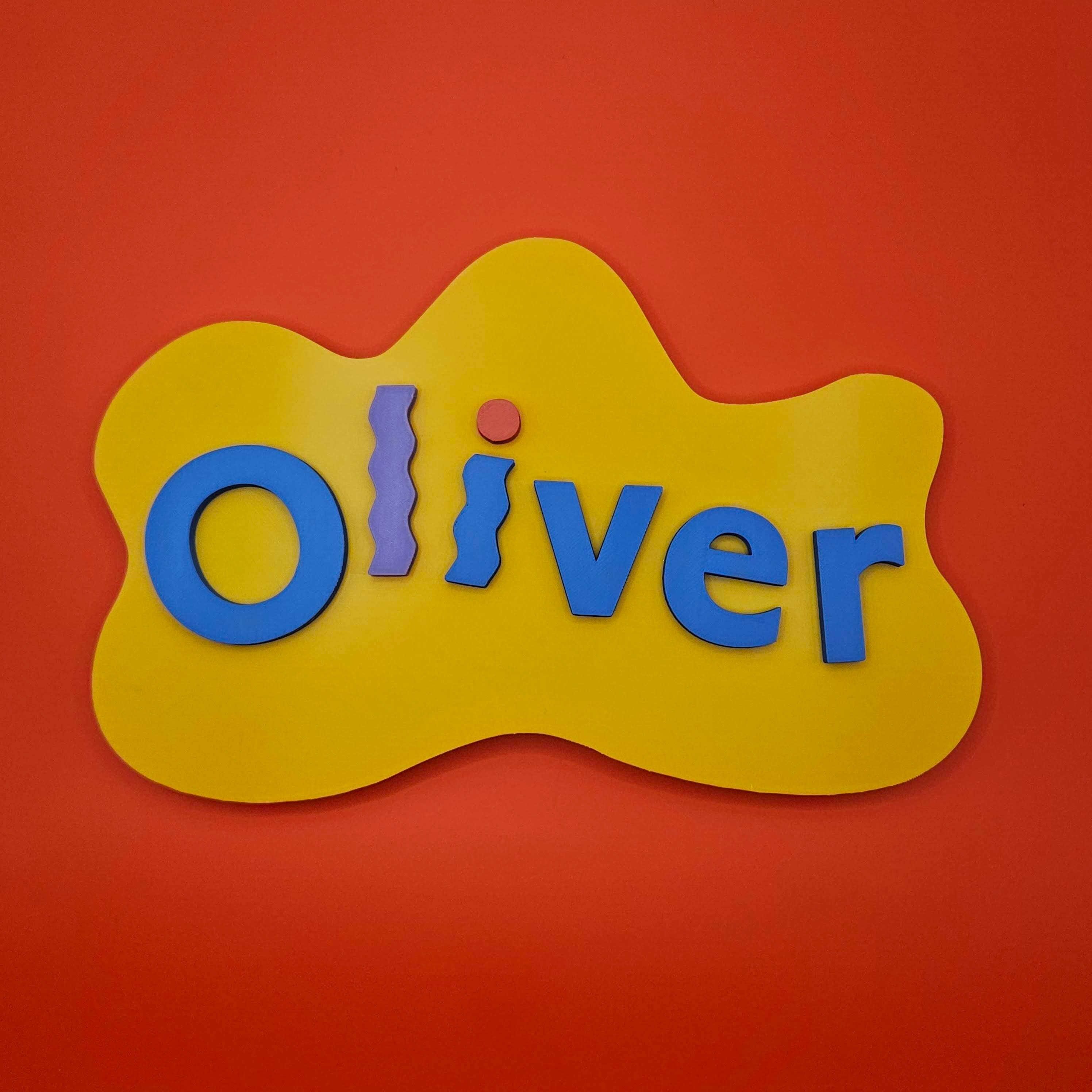 Personalised Wiggles Style Name Sign, Custom Name Plate, Bedroom Decor ...