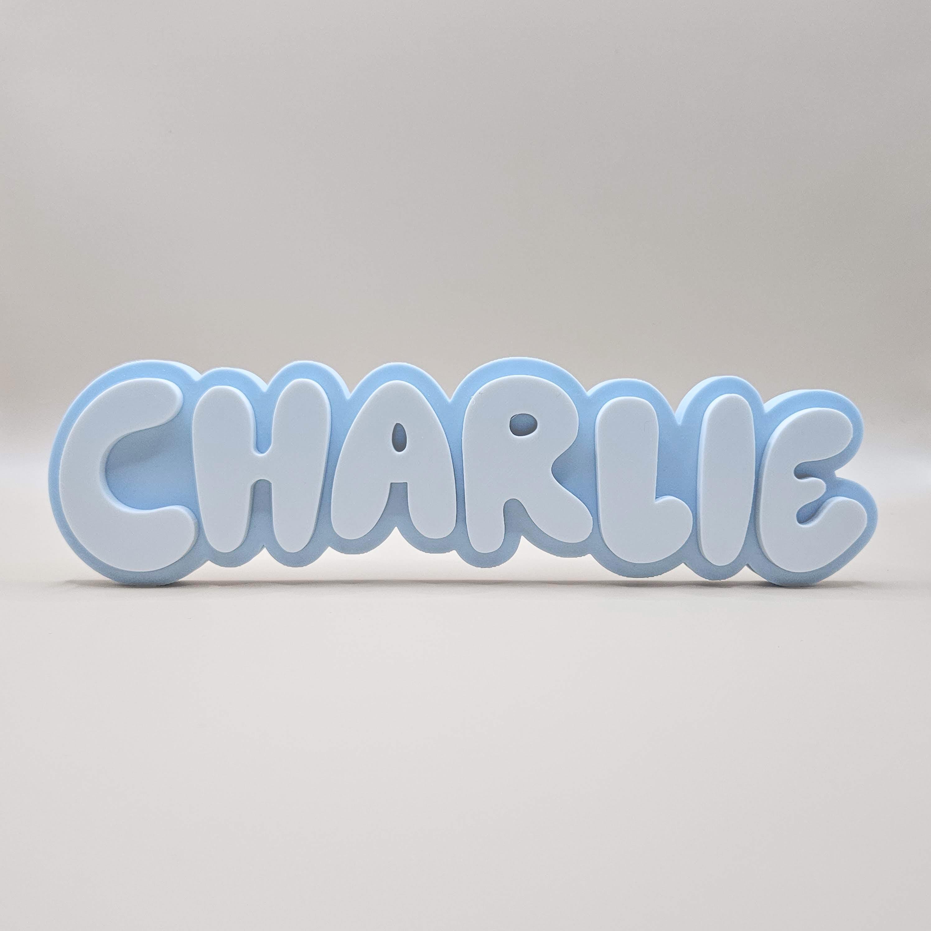 Personalised Bluey Style Name Sign, Custom Name Plate, Bedroom Decor - Etsy