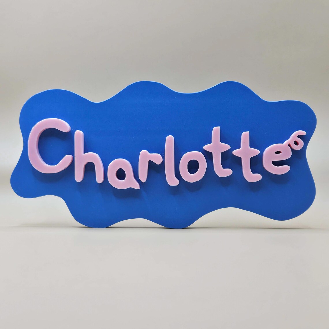 Personalised Peppa Pig Style Name Sign, Custom Name Plate, Bedroom ...