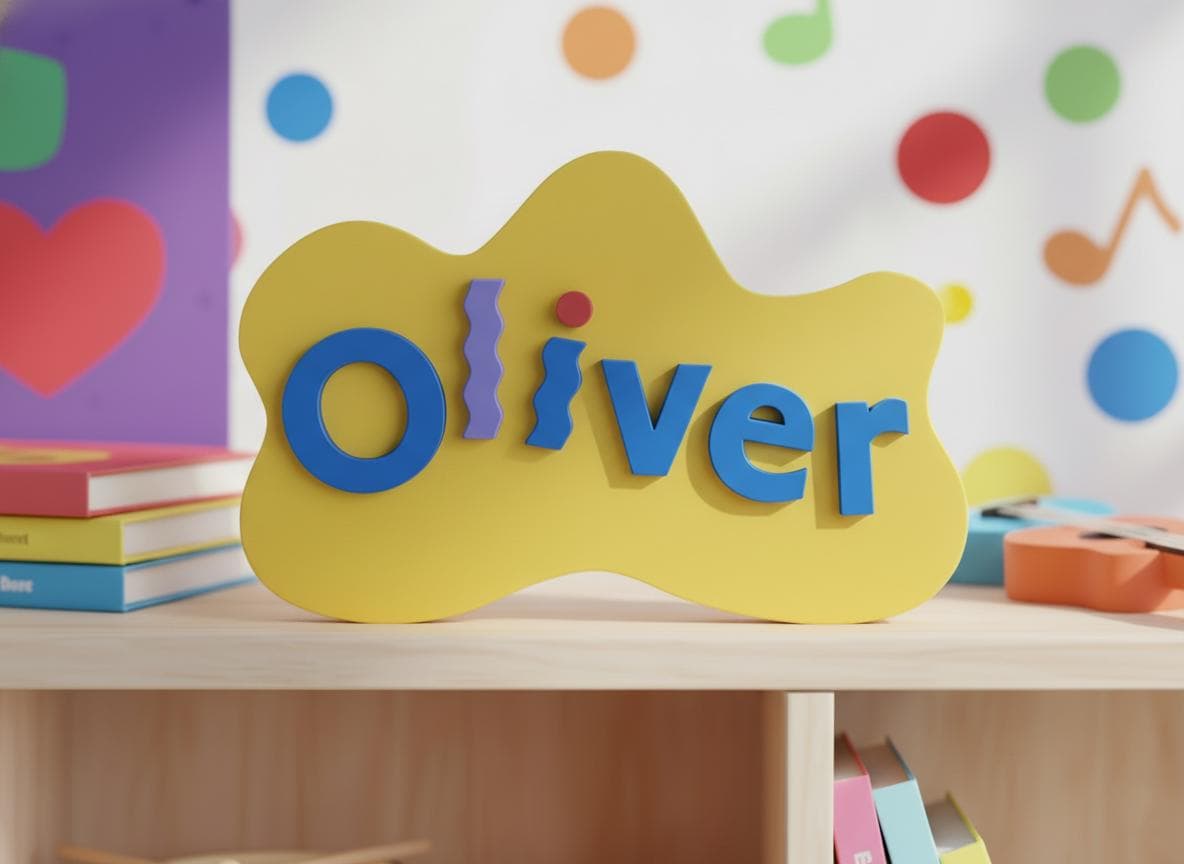 Personalised Wiggles Style Name Sign, Custom Name Plate, Bedroom Decor ...