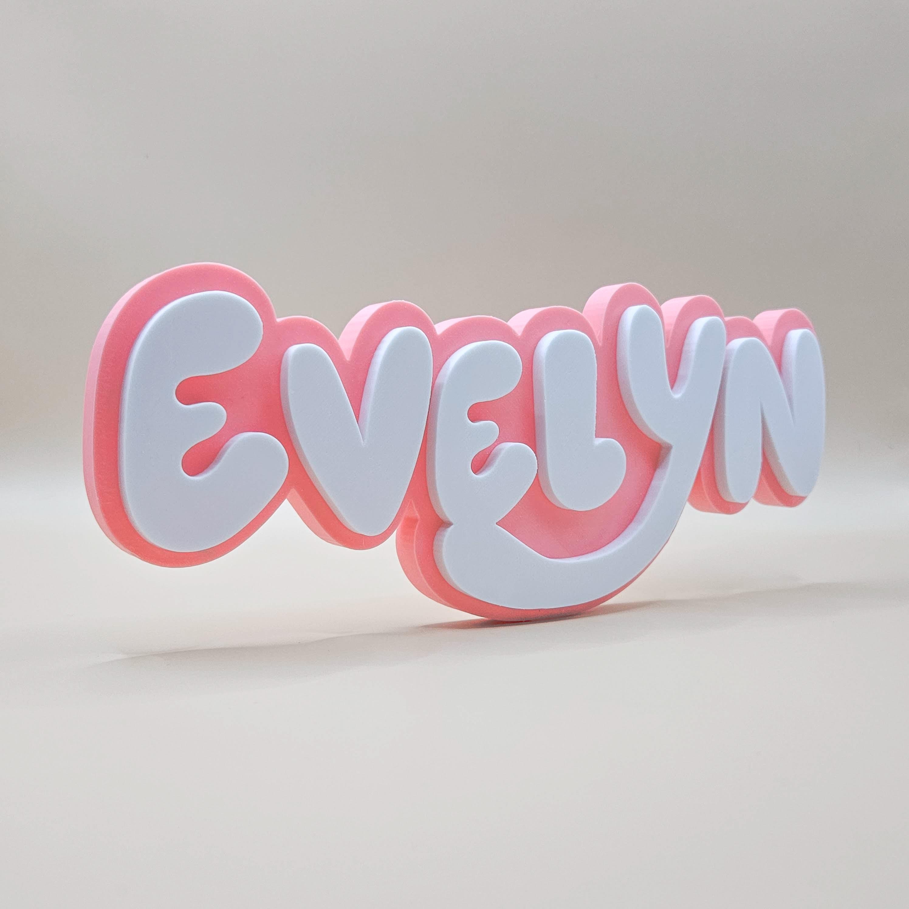 Personalised Bluey Style Name Sign, Custom Name Plate, Bedroom Decor - Etsy