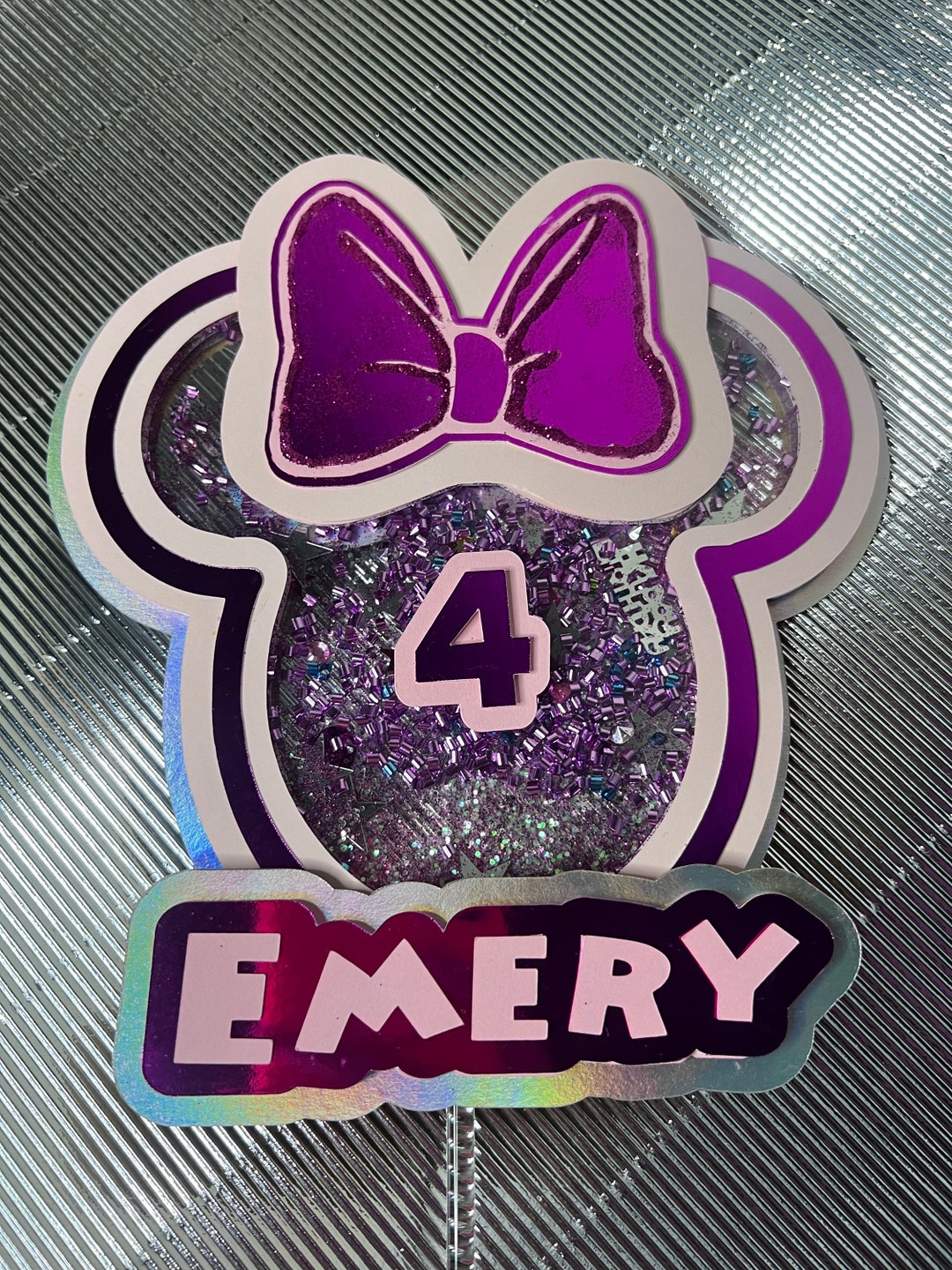 Minnie Mouse Cake Topper, Cake Topper Disney Minnie, Cupcake Topper ...