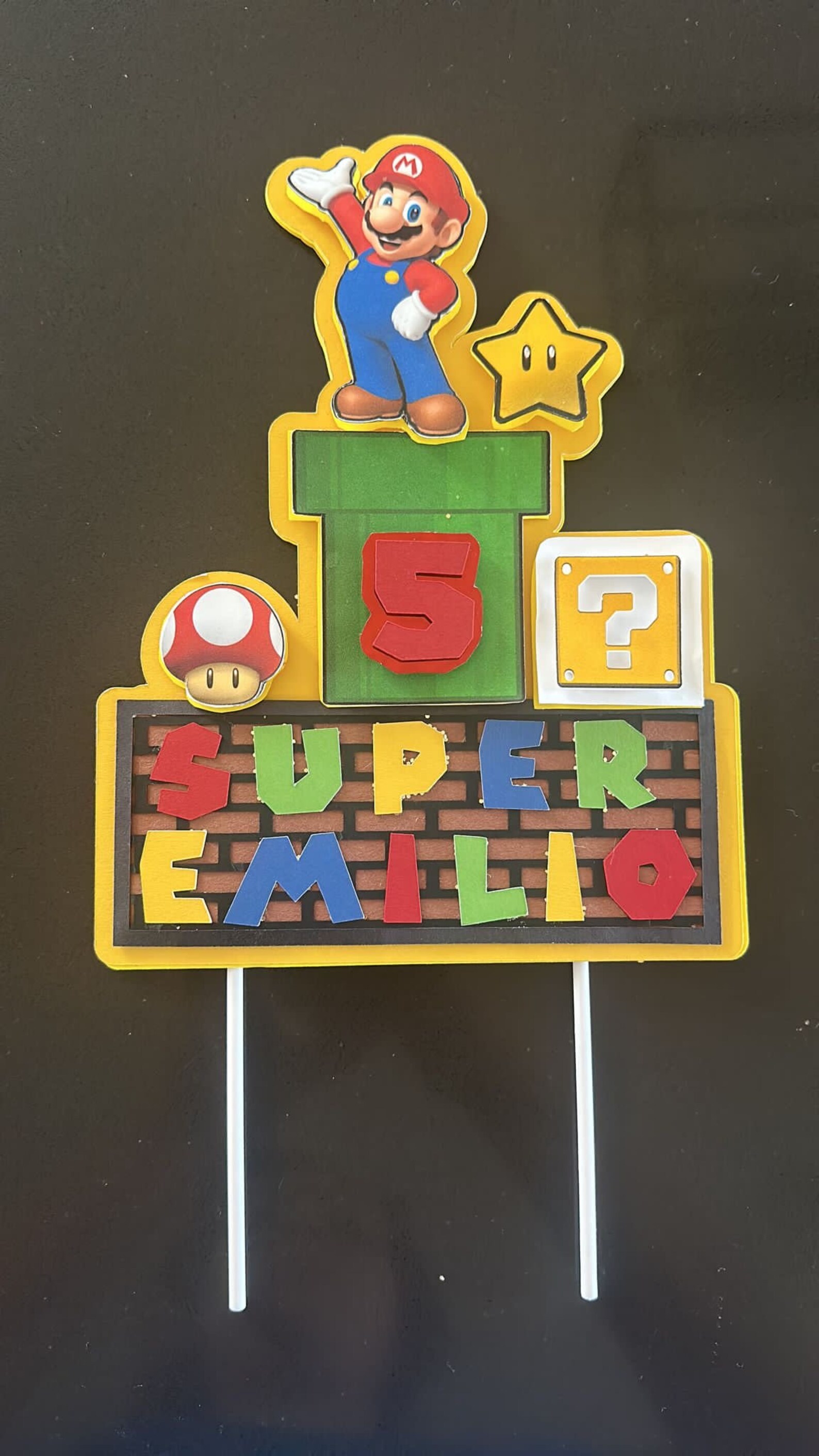 Super Mario Cake Topper, Mario Cake Topper - Etsy