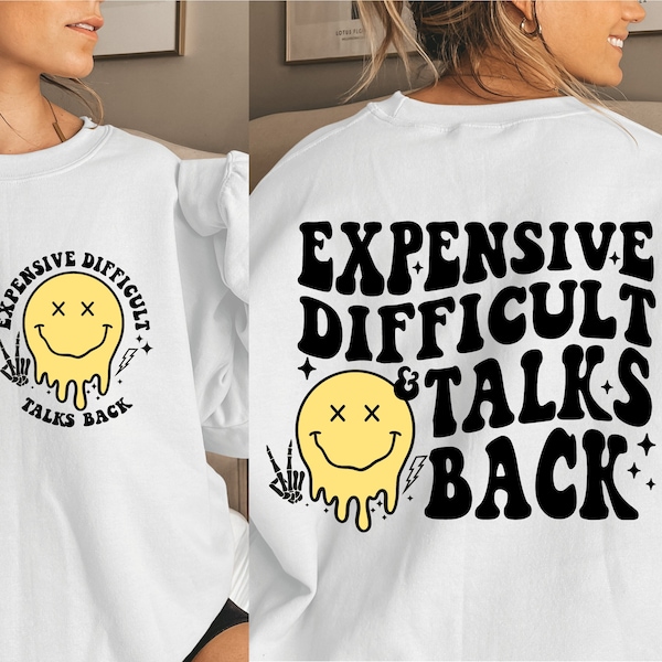 Expensive Difficult and Talk Back Svg - Etsy