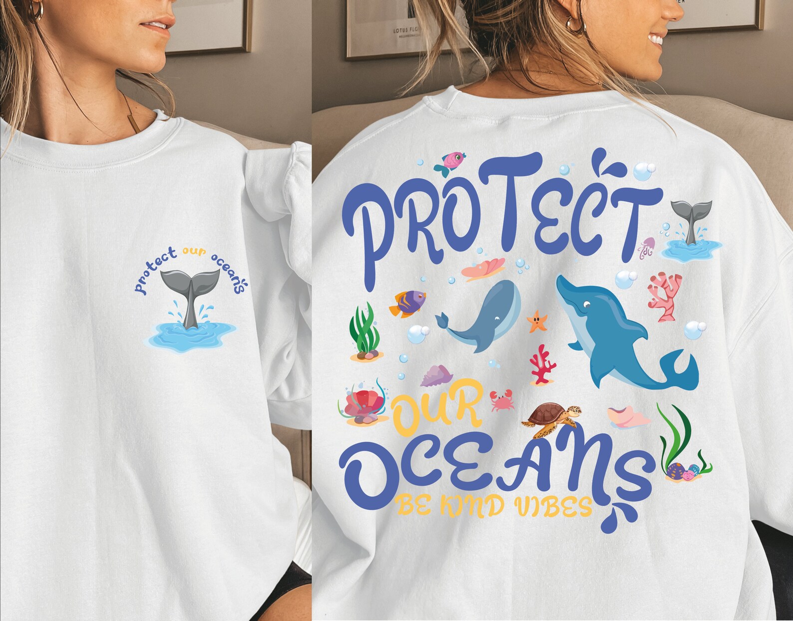 Protect Our Oceans Png Svg: Ocean Animals Sticker (digital Download) - Etsy