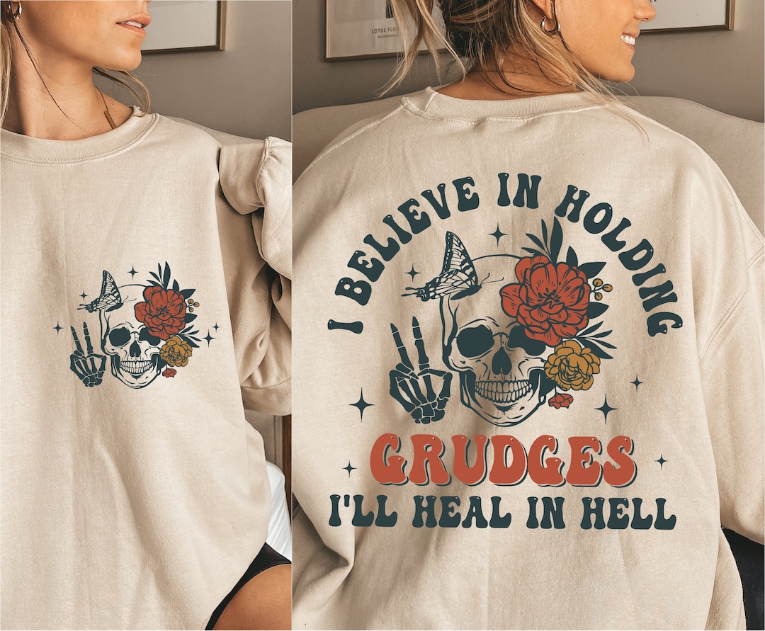 Floral Skull Svg: Sarcastic Grudges Design (digital Files) - Etsy