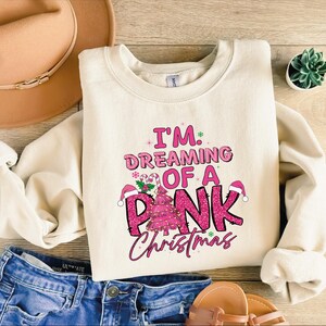 I'm Dreaming of a Pink Christmas Svg Png, Pink Christmas Svg, Pink ...