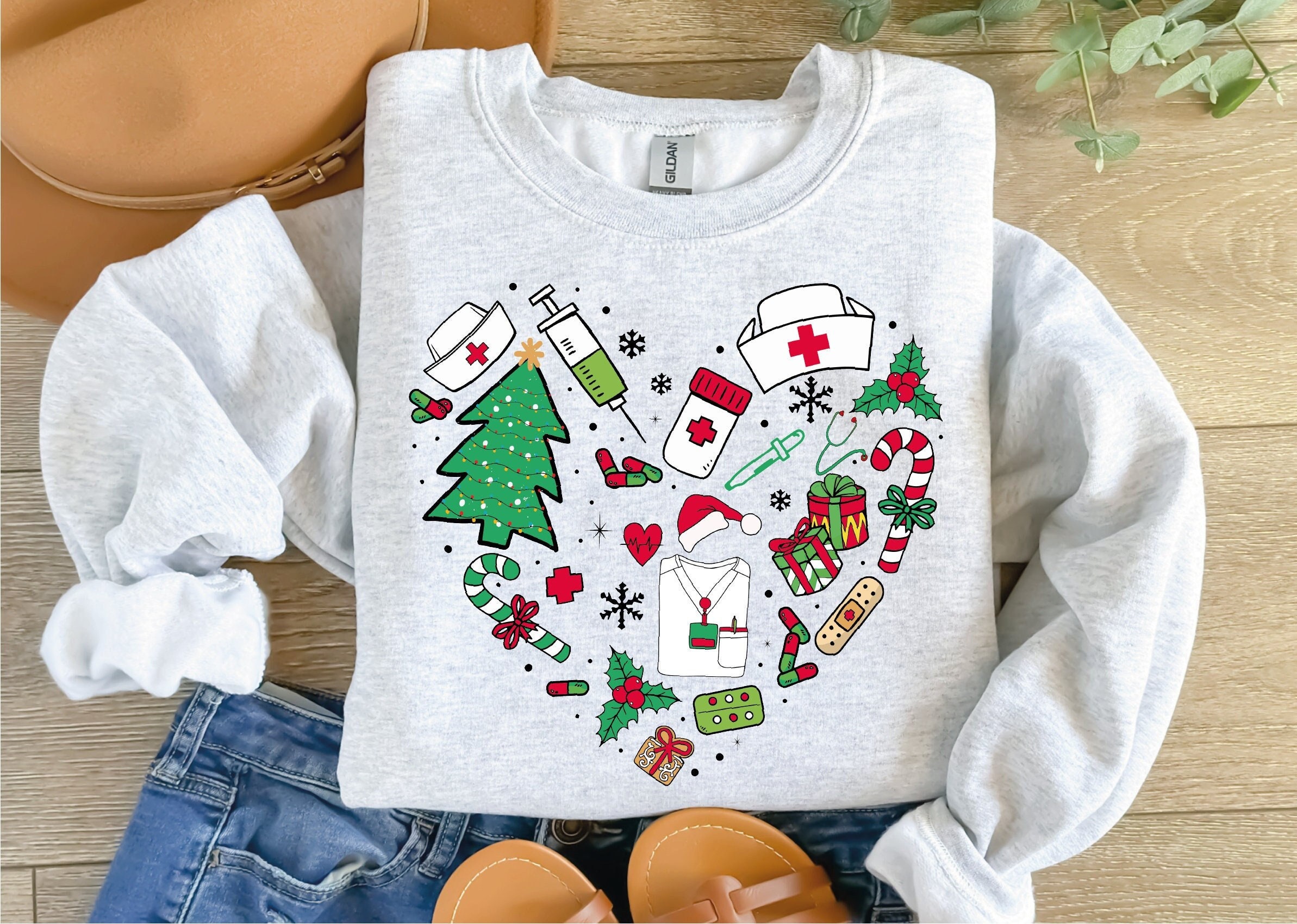 Christmas Nurse Heart Svg Png: Holiday Emergency Department Design ...