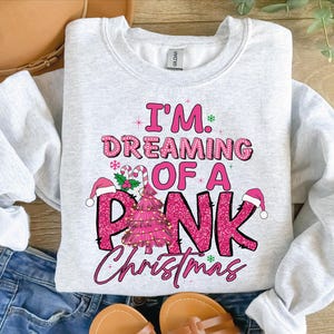 I'm Dreaming of a Pink Christmas Svg Png, Pink Christmas Svg, Pink ...
