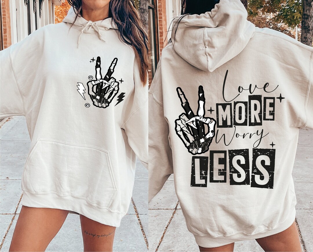 Love More Worry Less Svg, Love More Worry Less Png, Love More Worry ...