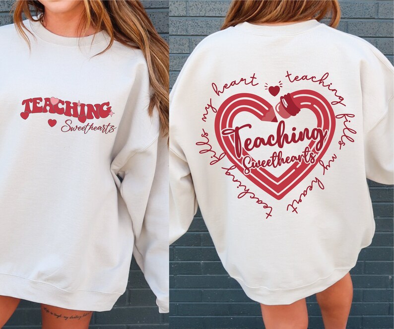 Teaching Sweethearts SVG PNG: Teacher Valentine Design (digital ...