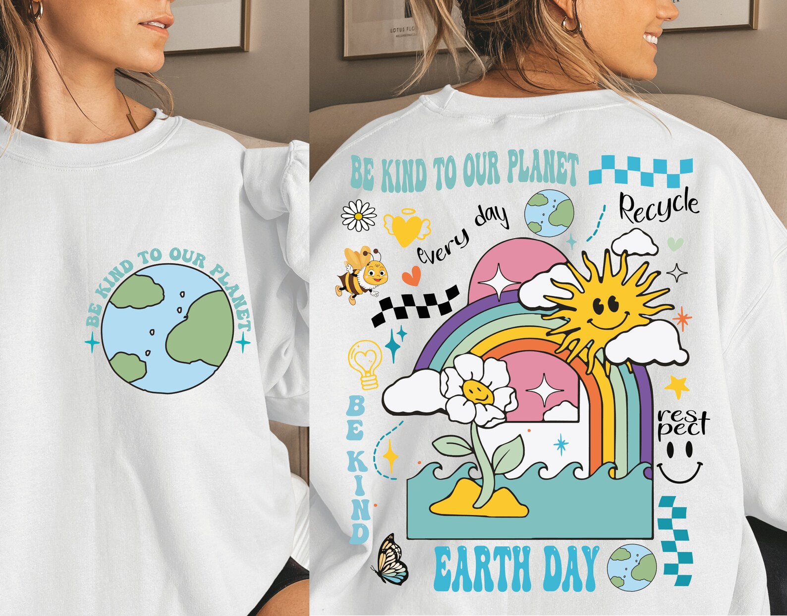 Earth Day SVG PNG: Retro Planet Clipart (digital Download) - Etsy