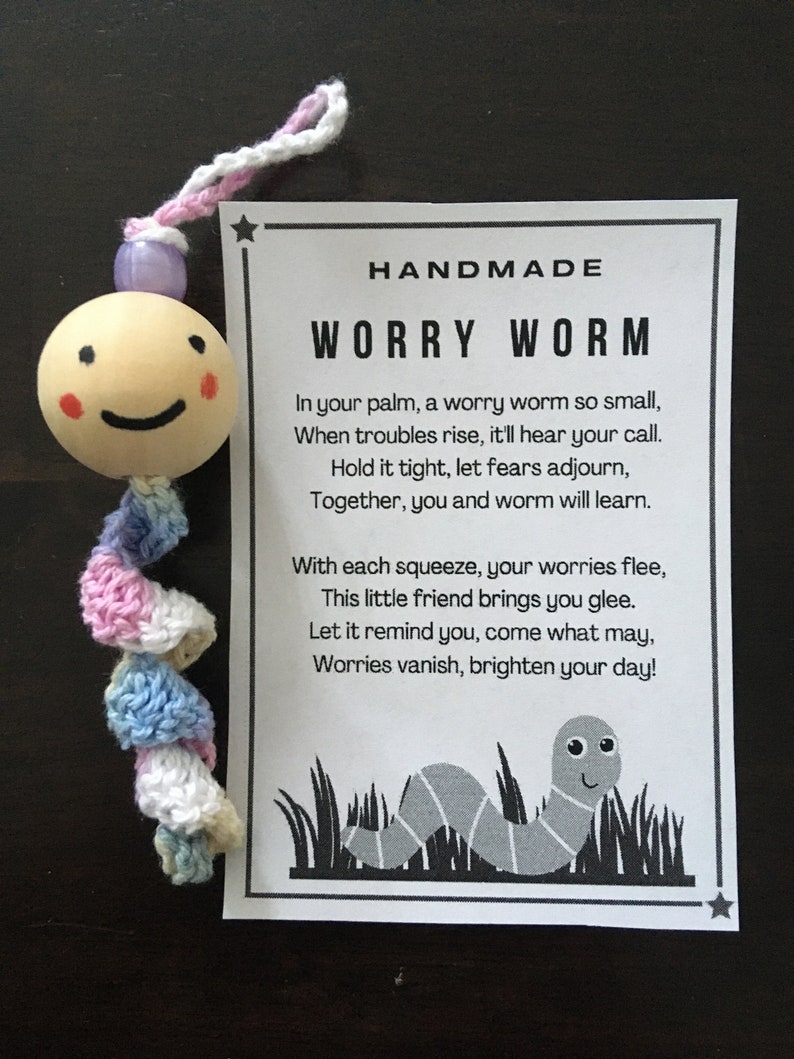 Worry Worm Tags & Worry Worm Cards Printable Tags for Crochet Worry ...