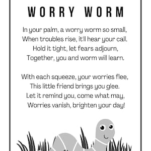 Worry Worm Tags & Worry Worm Cards Printable Tags for Crochet Worry ...