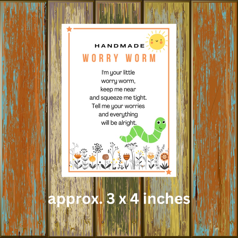 Worry Worm Tags & Worry Worm Cards Printable Tags for Crochet Worry ...