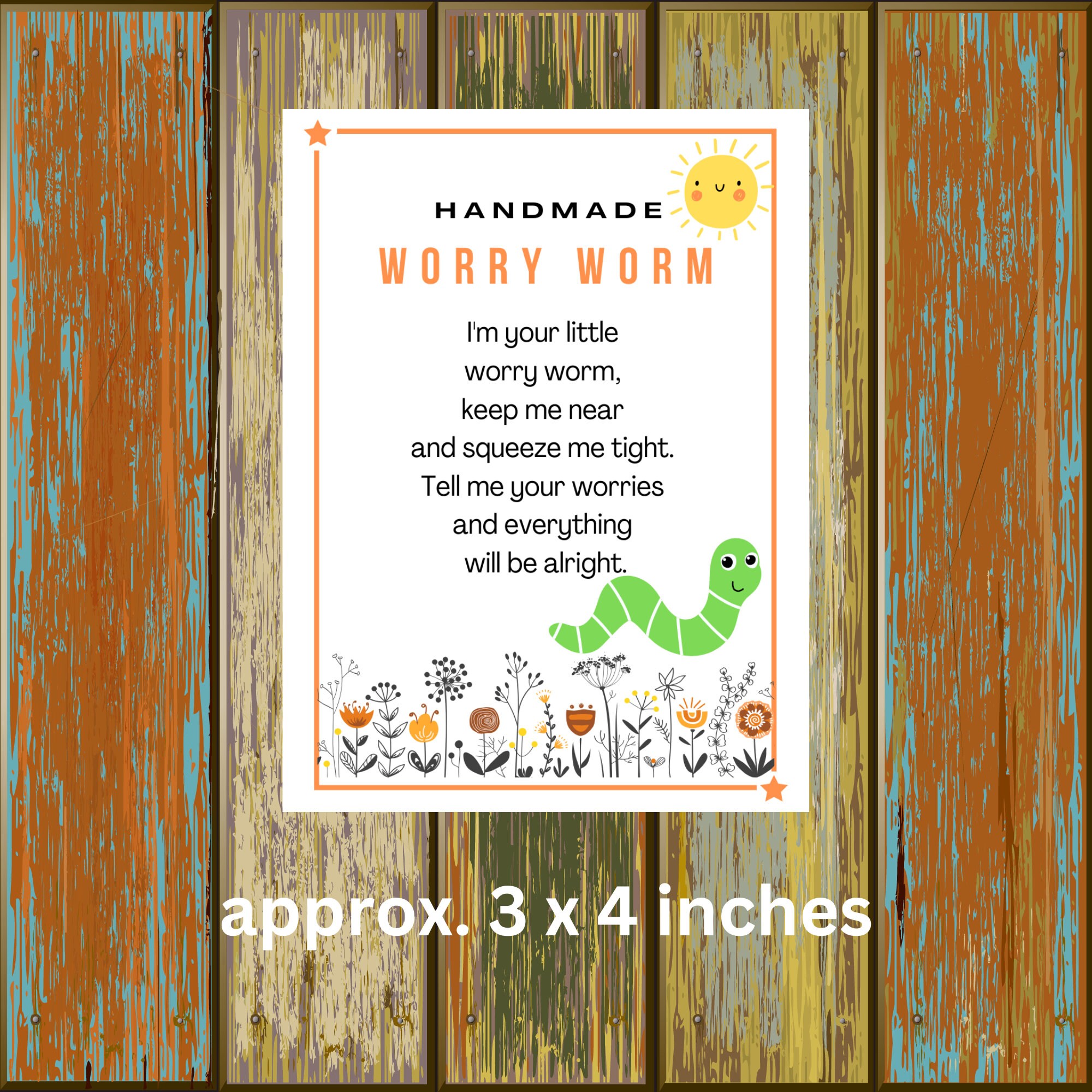 Worry Worm Tags & Worry Worm Cards Printable Tags for Crochet Worry ...