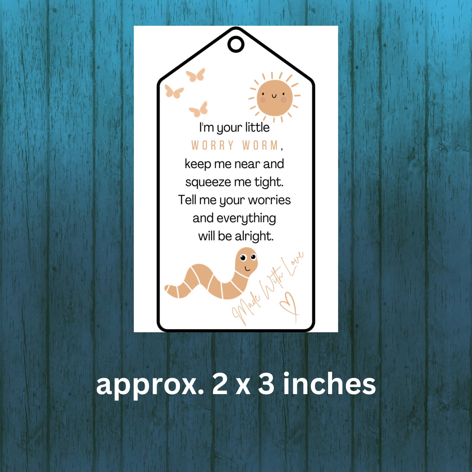 Worry Worm Tags & Worry Worm Cards Printable Tags for Crochet Worry ...