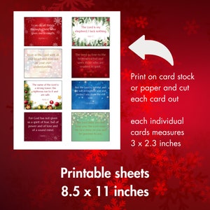 25 Christmas Themed Bible Verse Cards NIV and KJV Encouraging Bible ...