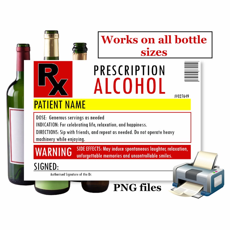 Alcohol Label - Etsy