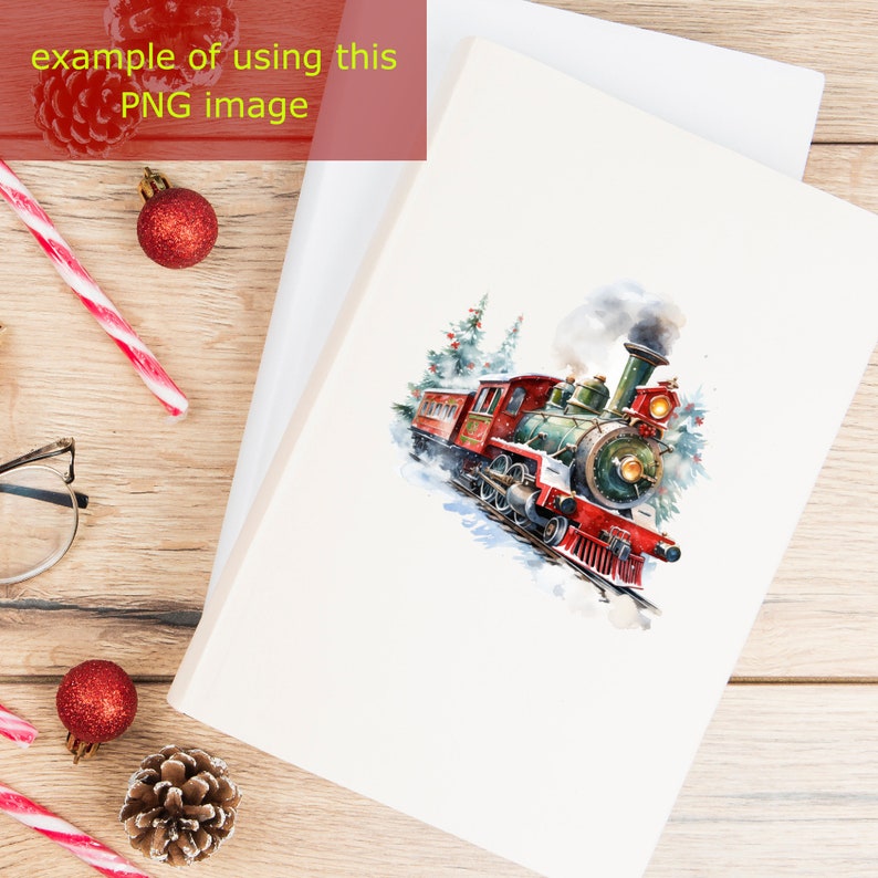Christmas Train Art PNG, Christmas Polar Express Clip Art PNG ...